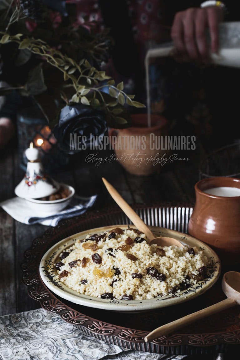 Seffa aux raisins secs, couscous aux raisins secs