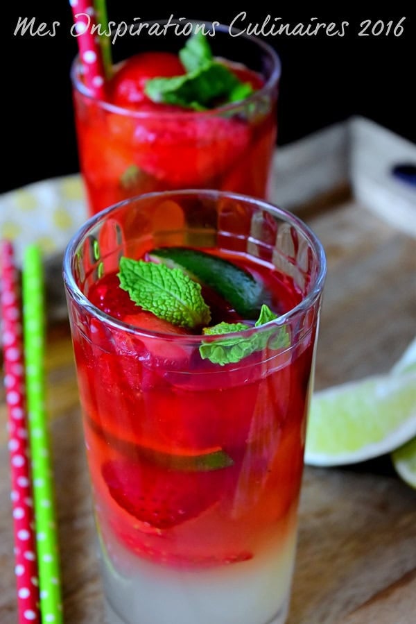 Virgin Mojito à la fraise (sans alcool) | Le Blog cuisine de Samar