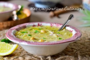 Chorba beida : Soupe Algéroise Sauce Blanche