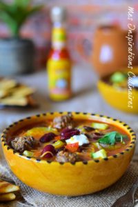 Soupe Texane aux haricots rouges et boulettes de viande