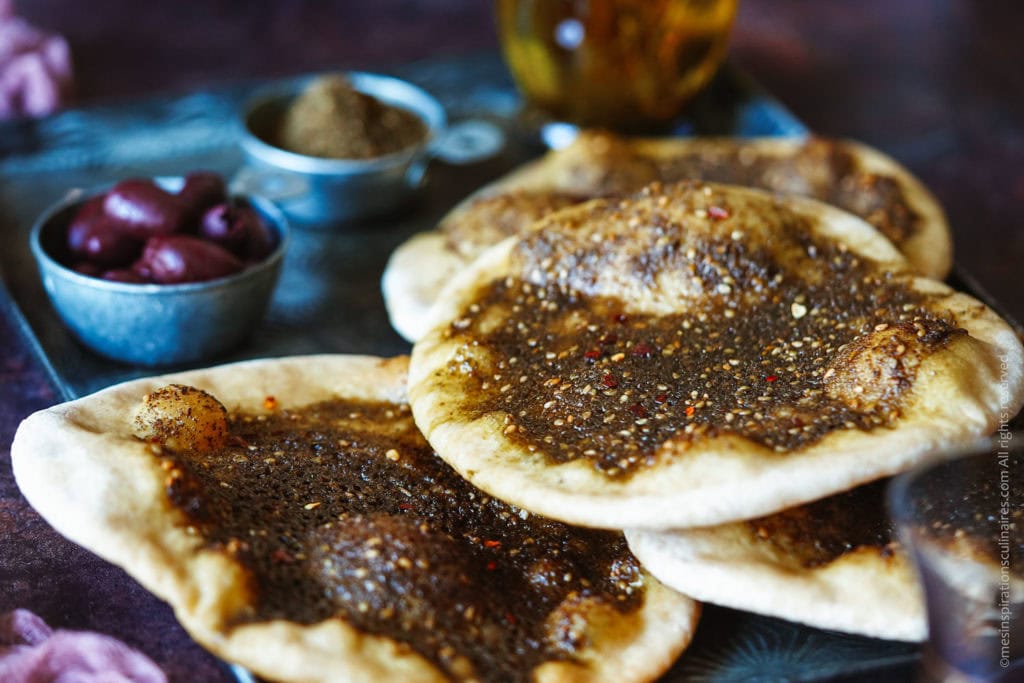 Pain libanais aux épices Za'atar, Manouché