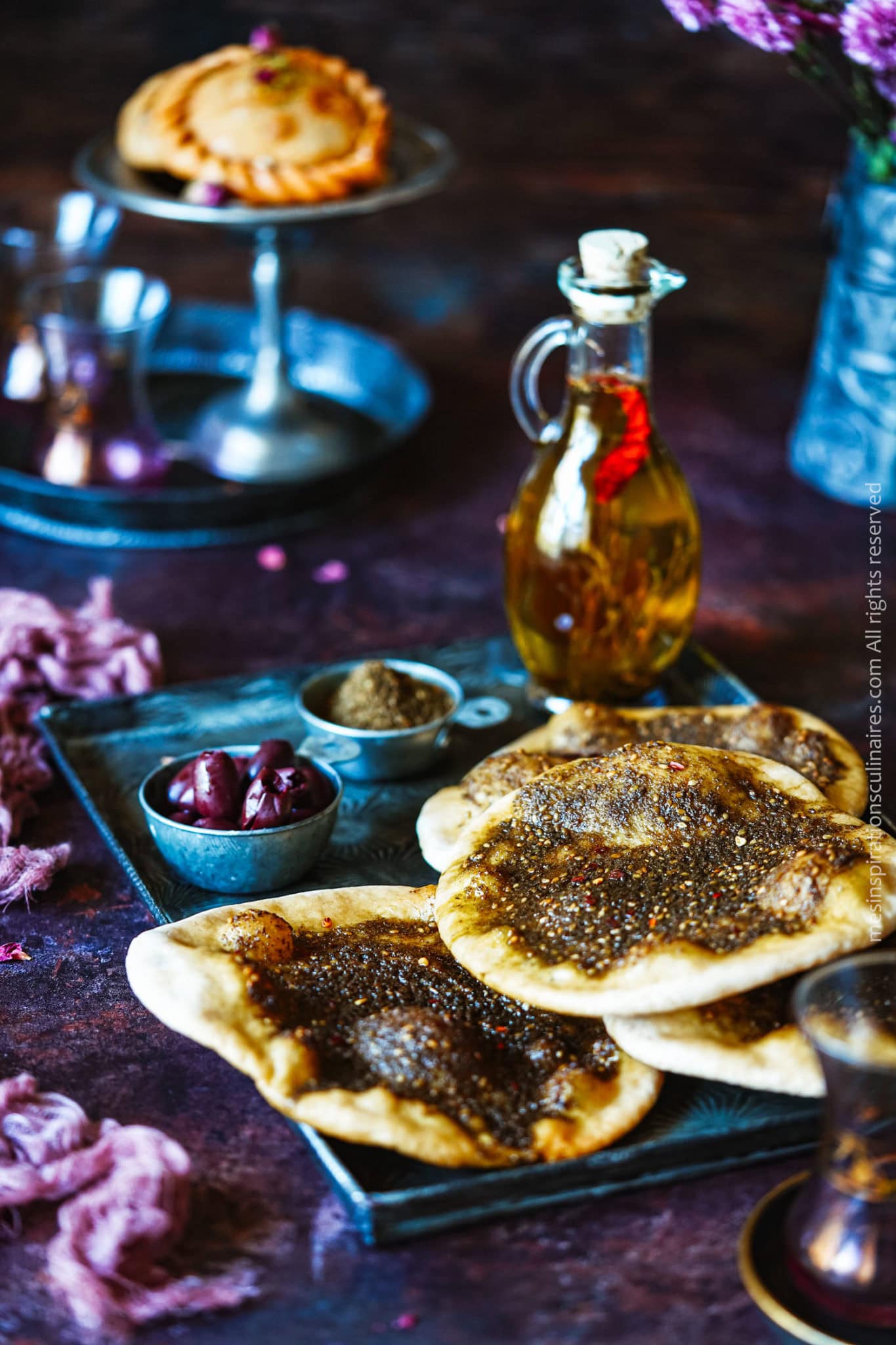 Pain libanais aux épices Za'atar, Manouché
