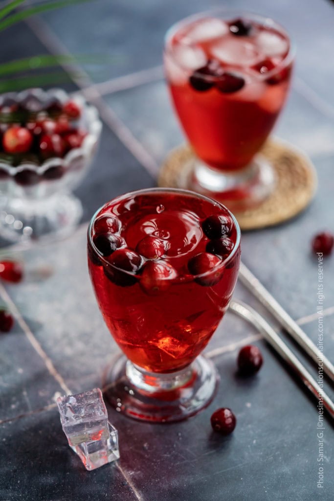 Jus de canneberge (jus cranberry), recette maison