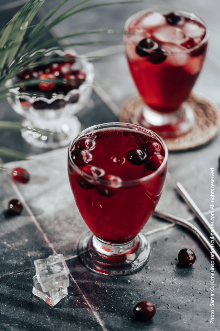 Jus de canneberge (jus cranberry), recette maison